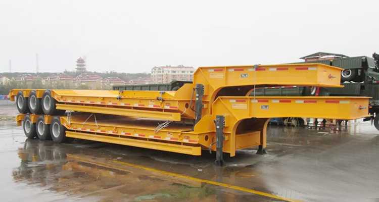 50t Semi Trailer For Heavy Duty Equipment Transport - Shandong SF ...